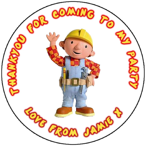 Personalised Stickers – Bob the Builder – Personalised Stickers
